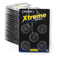 123accu Xtreme Power CR2450 3V Lithium knoopcel batterij 5 stuks DR 123accu.nl