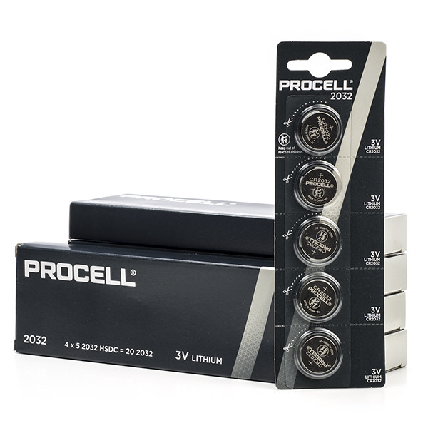Aanbieding: Duracell Procell CR2032 Lithium knoopcel batterij (25 stuks) Duracell 123accu.nl