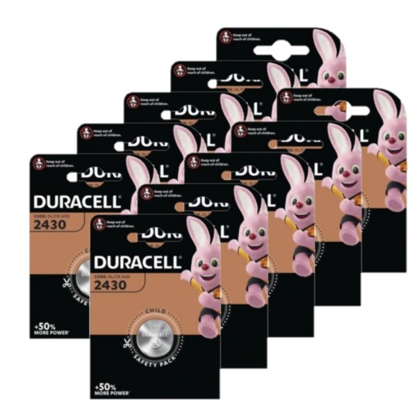 Duracell CR2430 3V Lithium knoopcel batterij 10 stuks Duracell 123accu.nl