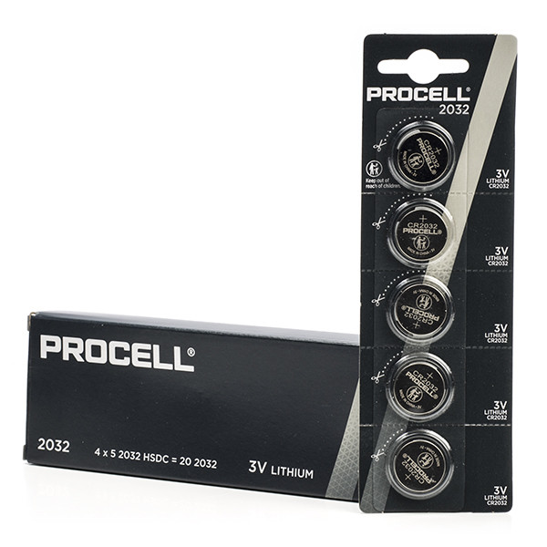 Duracell Procell CR2032 Lithium knoopcel batterij (5 stuks) Duracell 123accu.nl