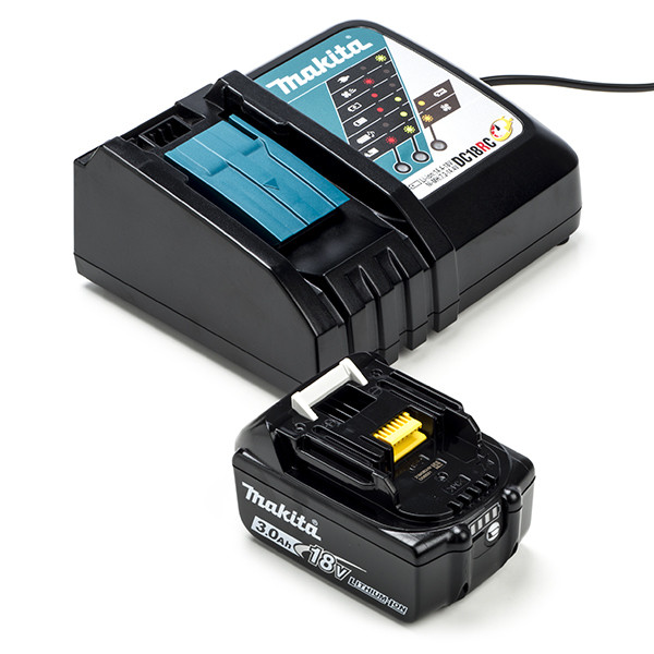 Startset: Makita BL1830B / 18V LXT accu + lader (18 V, 3.0 Ah, origineel) Makita 123accu.nl