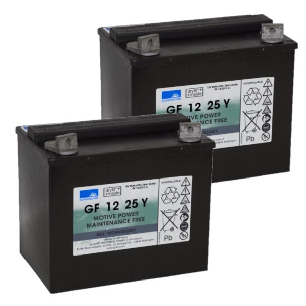 2 stuks: Sonnenschein GF12 25 Y / GF12 025 Y G Gel accu (12V, 28 Ah) Sonneschein 123accu.nl