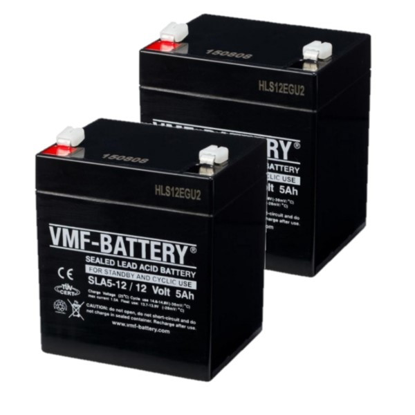 2 Stuks: VMF SLA5-12 VRLA AGM Loodaccu's (12V, 5 Ah, T1 terminal) VMF ...