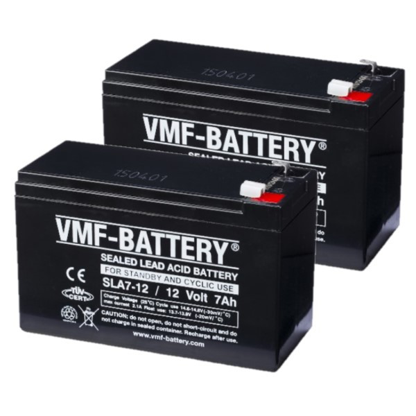 2 Stuks: VMF SLA7-12 VRLA AGM Loodaccu's (12V, 7.0 Ah, T1 terminal) VMF ...